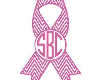 Cancer ribbon decal | Etsy