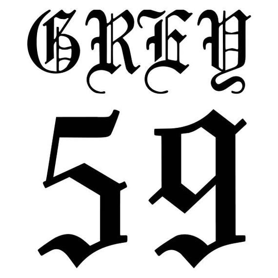 Grey 59 vinyl decal sticker for Car/Truck Window g59 Suicide