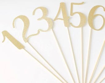 Calligraphy numbers | Etsy