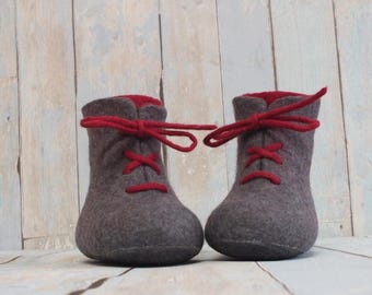 Felt baby booties | Etsy