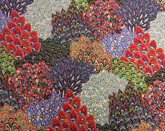 Peacock fabric | Etsy