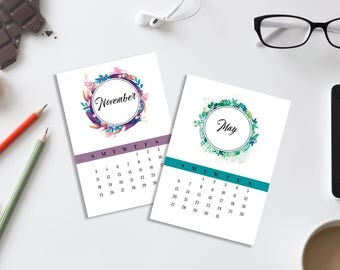 Mini calendar | Etsy