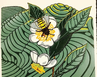 Reduction linocut | Etsy