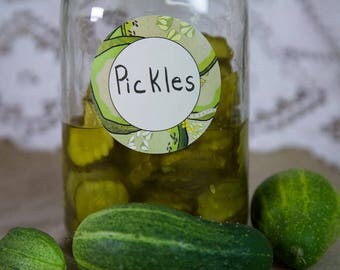 Pickle labels | Etsy