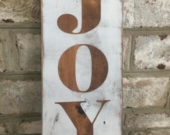 Joy christmas sign | Etsy