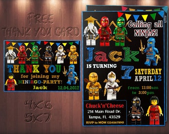 Ninjago invite | Etsy