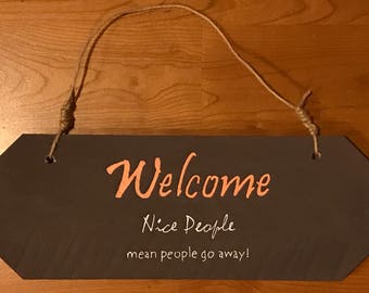 Funny welcome sign | Etsy