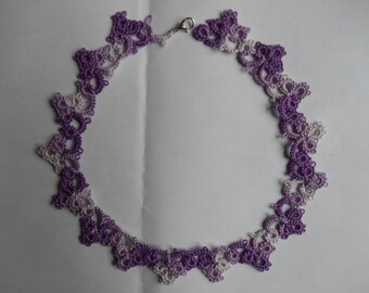 Arabesque needle tatting necklace pattern