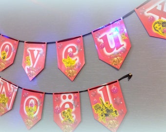 Printable DIY Christmas Pennant Banner FULL ALPHABET Custom