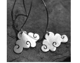 Cloud Stud Earring Cloud Post Earrings Minimalist studs