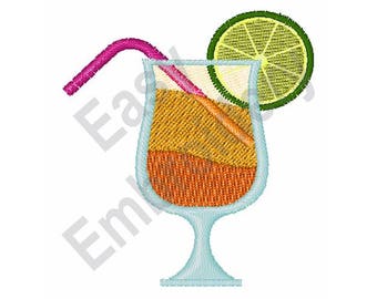 Cocktail embroidery | Etsy