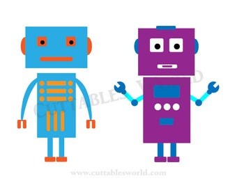 Robot svg | Etsy