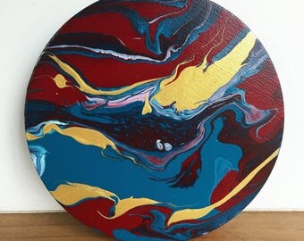 Round canvas art | Etsy