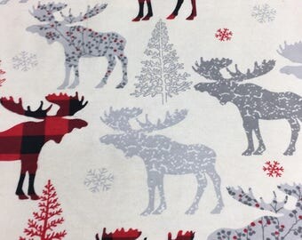 Moose fabric | Etsy