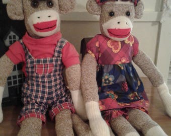 Sock Monkeys Clip Art Set