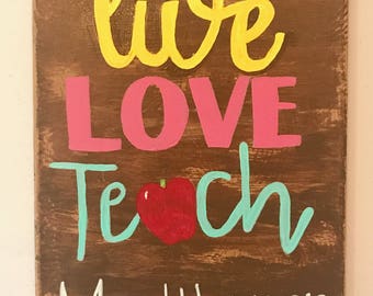 Teachers who love to teach wall art print