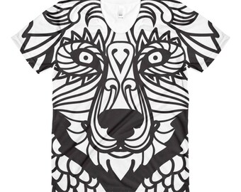 Geometric wolf | Etsy