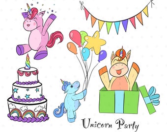 Unicorn clip art | Etsy