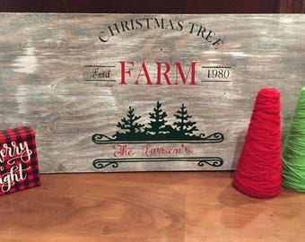 Tree farm sign | Etsy