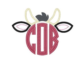 Cow monogram | Etsy