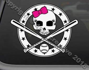 Softball sticker | Etsy