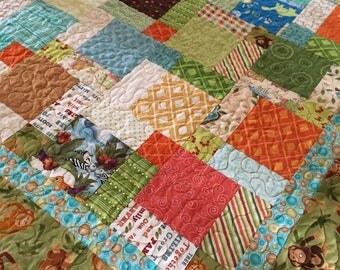 Monkey quilt | Etsy