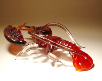 Lobster glass Miniature glass Crayfish art glass Crayfish