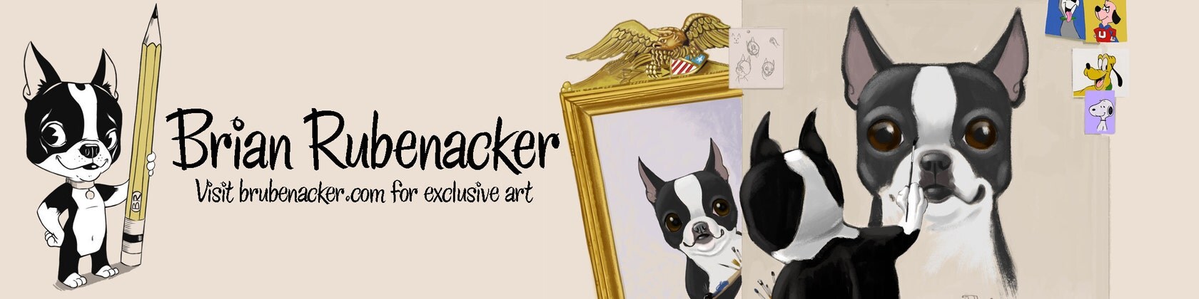 Dog Art by Brian Rubenacker by rubenacker on Etsy