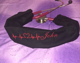 Custom embroidered stethoscope cover