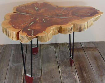 Wood slab table | Etsy
