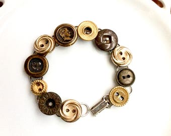 Button bracelets | Etsy