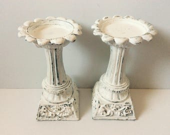 White candlesticks | Etsy