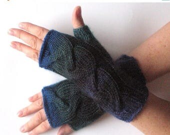 Light Blue Arm Warmers fingerless gloves Festival Style