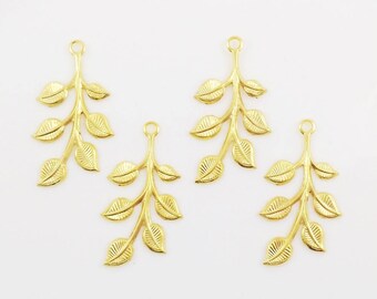 Gold leaf leaves | Etsy