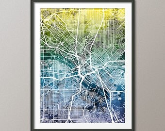 Vintage map Antique map of Dallas Old map of Dallas