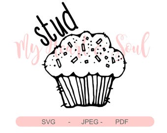 Stud muffin svg file | Etsy
