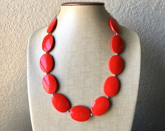 Red necklace | Etsy