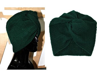 Knit turban hat | Etsy