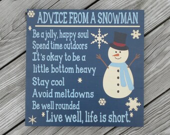 Snowman sign | Etsy
