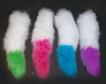 Purple fox tail | Etsy