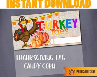 Thanksgiving Turkey Toes / Candy Corn Treat Bag / Thanksgiving