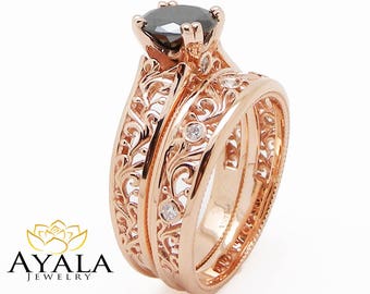 Ayala Jewelry Unique Engagement Ring Rose Gold by AyalaDiamonds