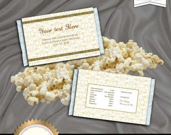 Popcorn Wrapper About to Pop Baby Shower RTP Thank you