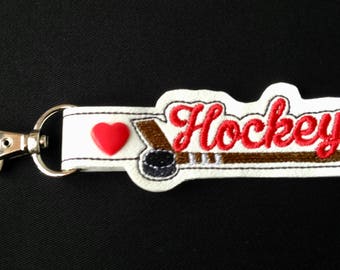 Hockey keychain | Etsy