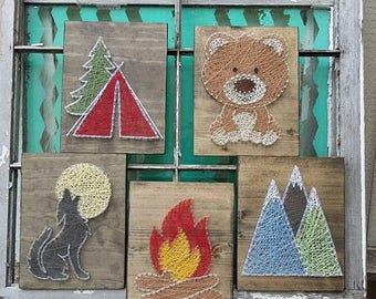 String art wolf | Etsy