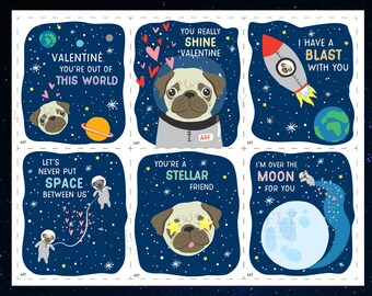 Space valentine | Etsy