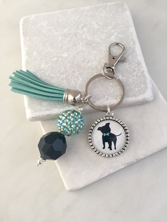 Pit Bull Key Chain/Boy Pit Bull/Pittie Key Chain/Pet Key