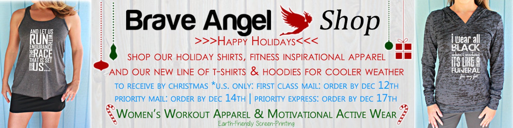 Women's Workout Tank Tops T-Shirts & Fitness by BraveAngelShop