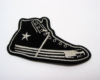Embroidered converse | Etsy