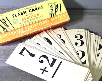 Vintage flash cards | Etsy